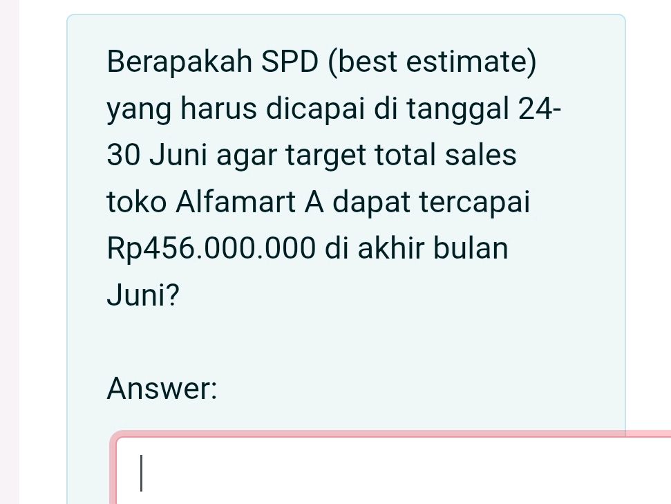 Berapakah SPD (best estimate) yang harus | StudyX
