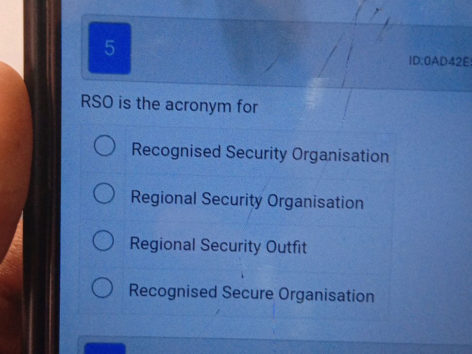 RSO is the acronym for Recognised Security | StudyX