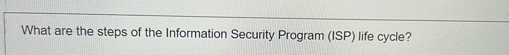 What are the steps of the Information