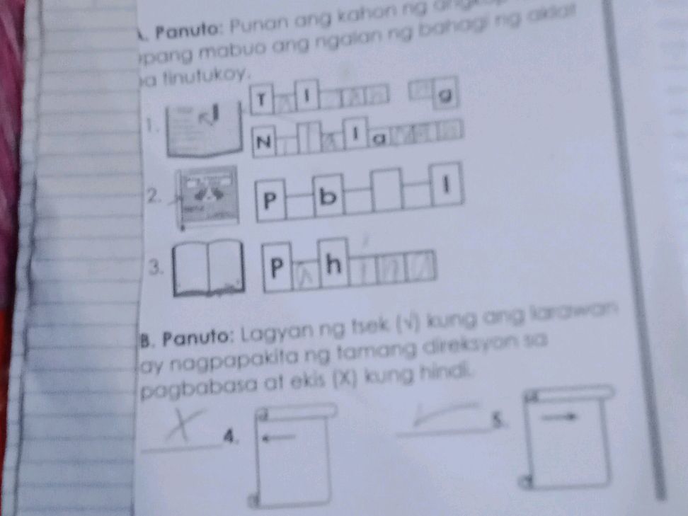 A. Panuto: Punan ang kahon ng pang mabuo ang | StudyX