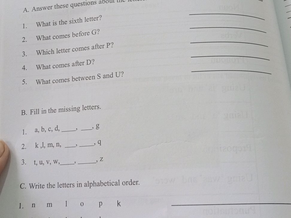 A. Answer these questions about the letters. | StudyX
