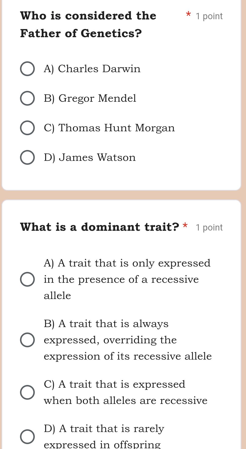 Who is considered the Father of Genetics? | StudyX