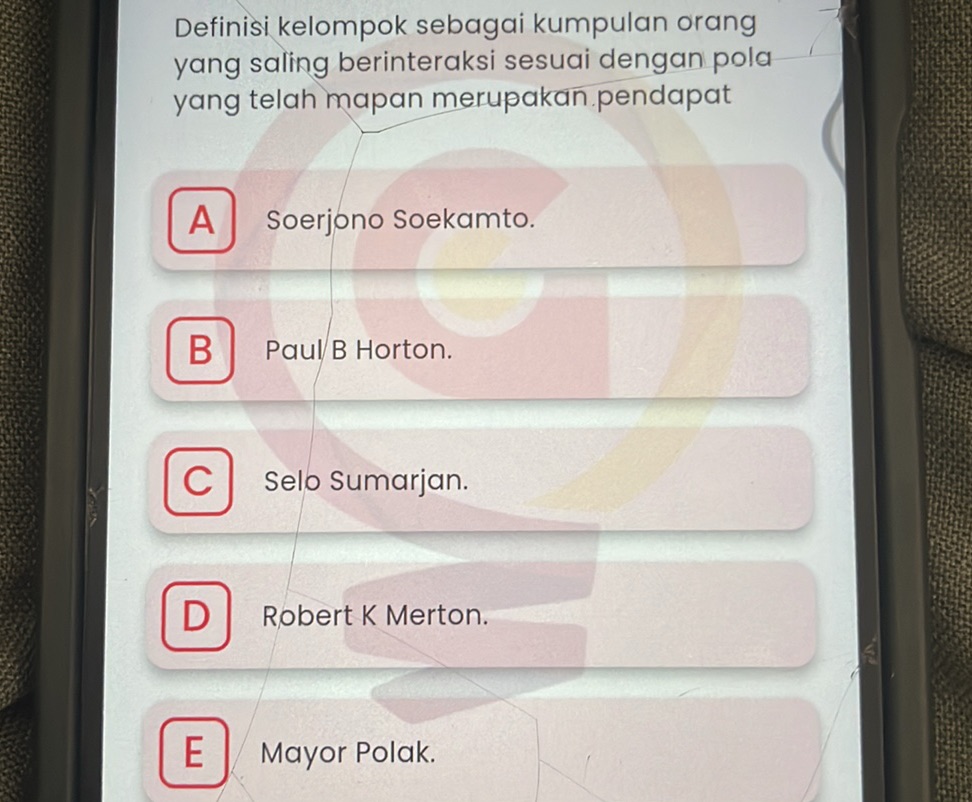 Definisi kelompok sebagai kumpulan orang