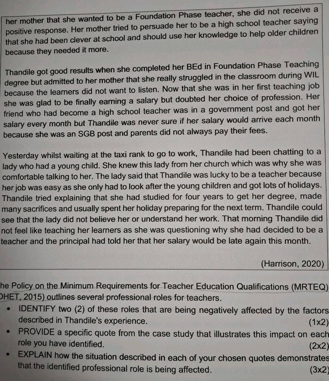 The Policy on the Minimum Requirements for | StudyX