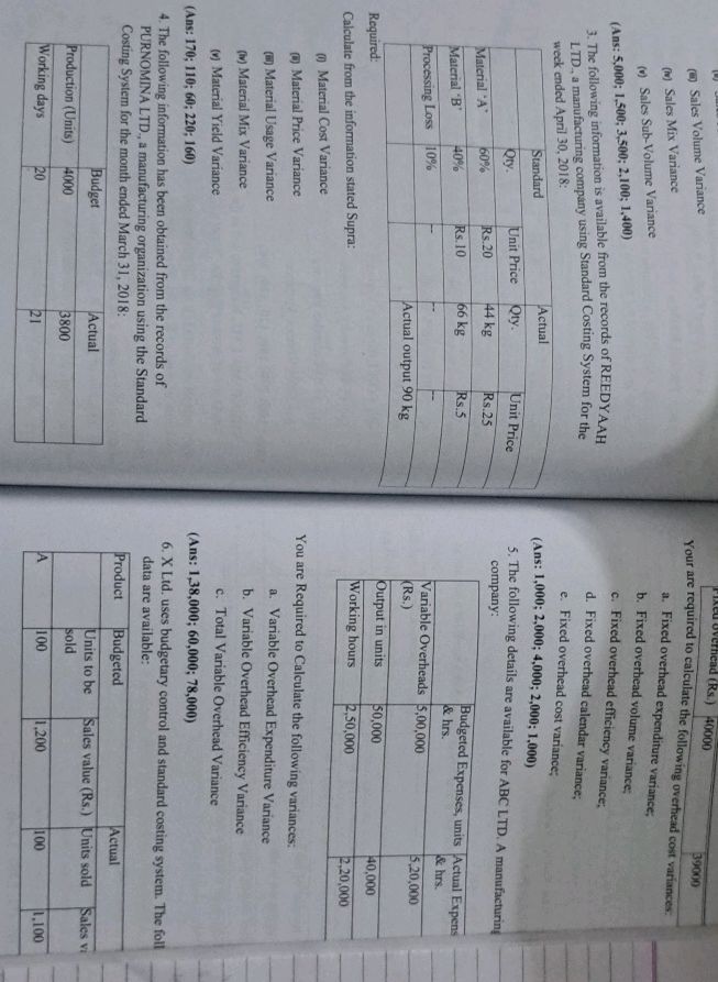 3. The following information is available | StudyX