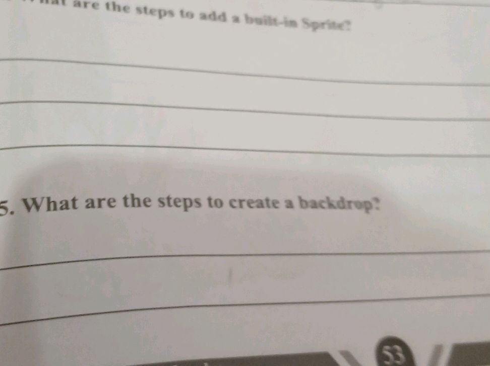 5. What are the steps to create a backdrop? | StudyX