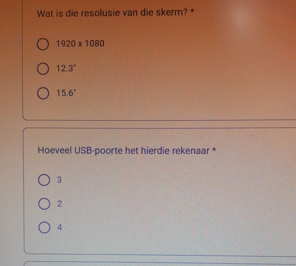 Wat is die resolusie van die skerm? 1920 x