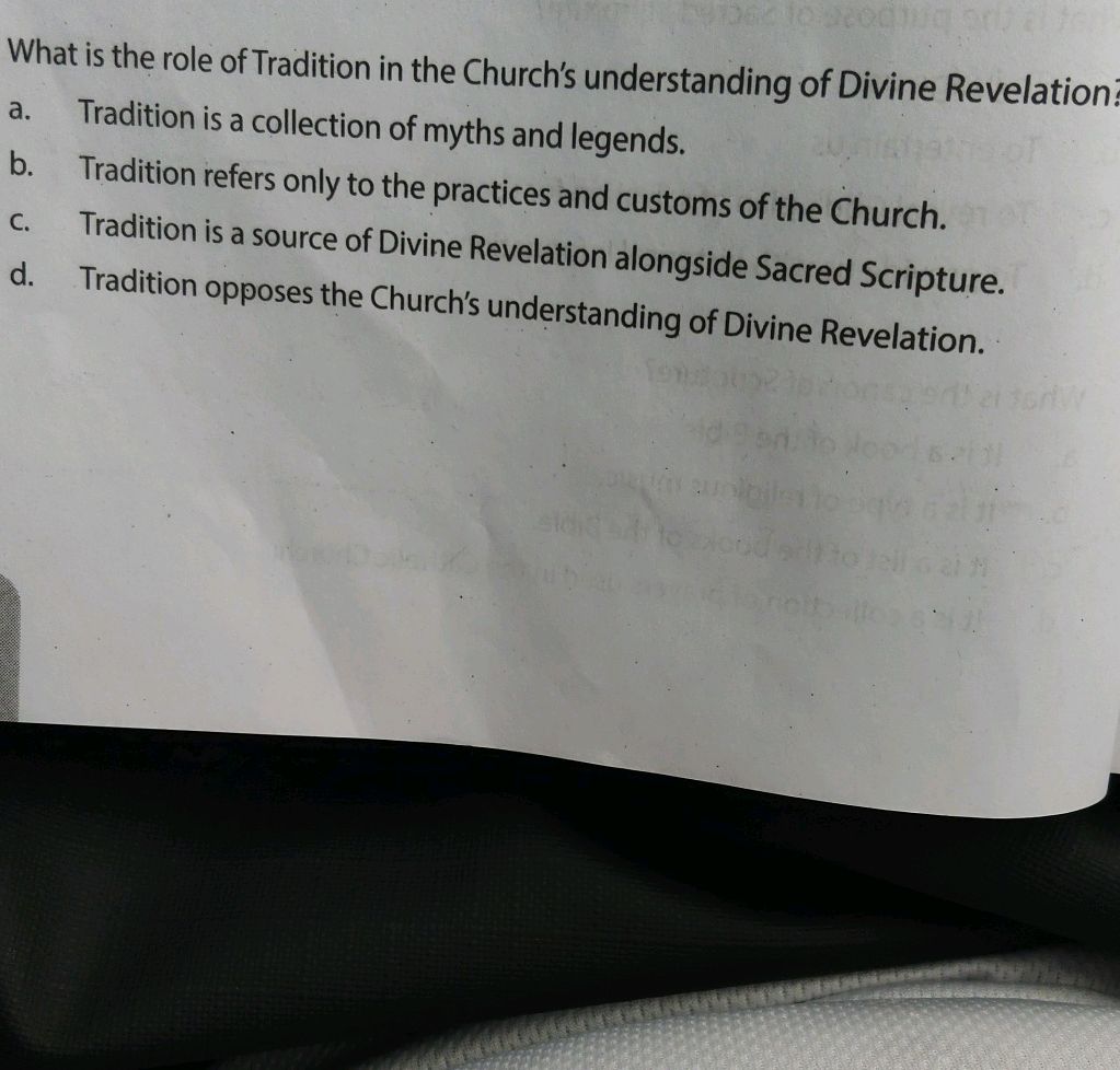 What is the role of Tradition in the