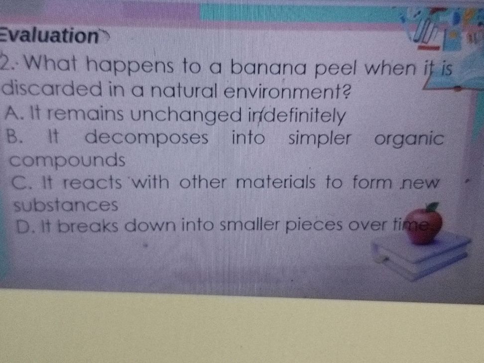 What happens to a banana peel when it is