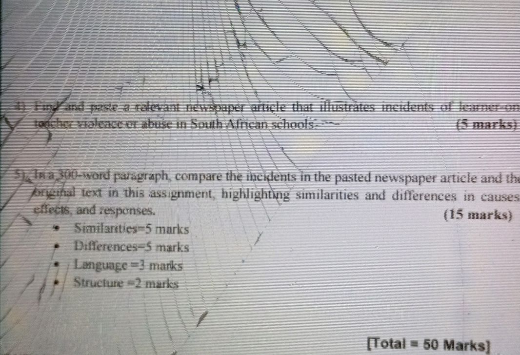 4) Find and paste a relevant newspaper