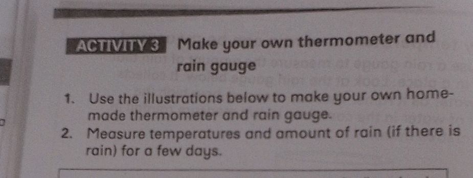 ACTIVITY 3 Make your own thermometer and | StudyX