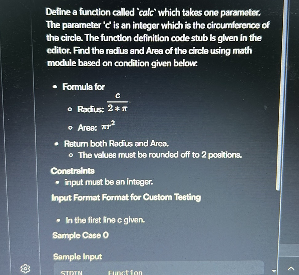 Define a function called `calc` which takes | StudyX