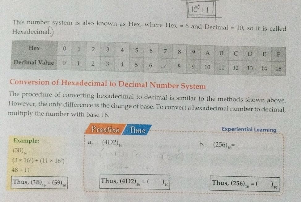 Hexadecimal to Decimal Conversion | Hex | 0 | StudyX