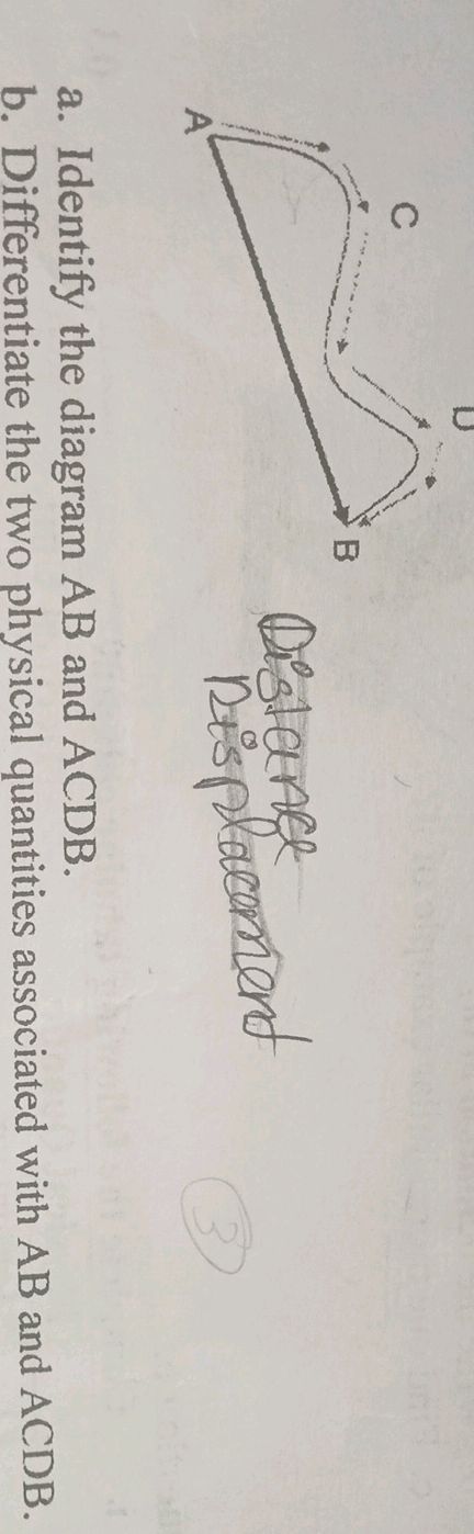 a. Identify the diagram AB and ACDB. b. | StudyX