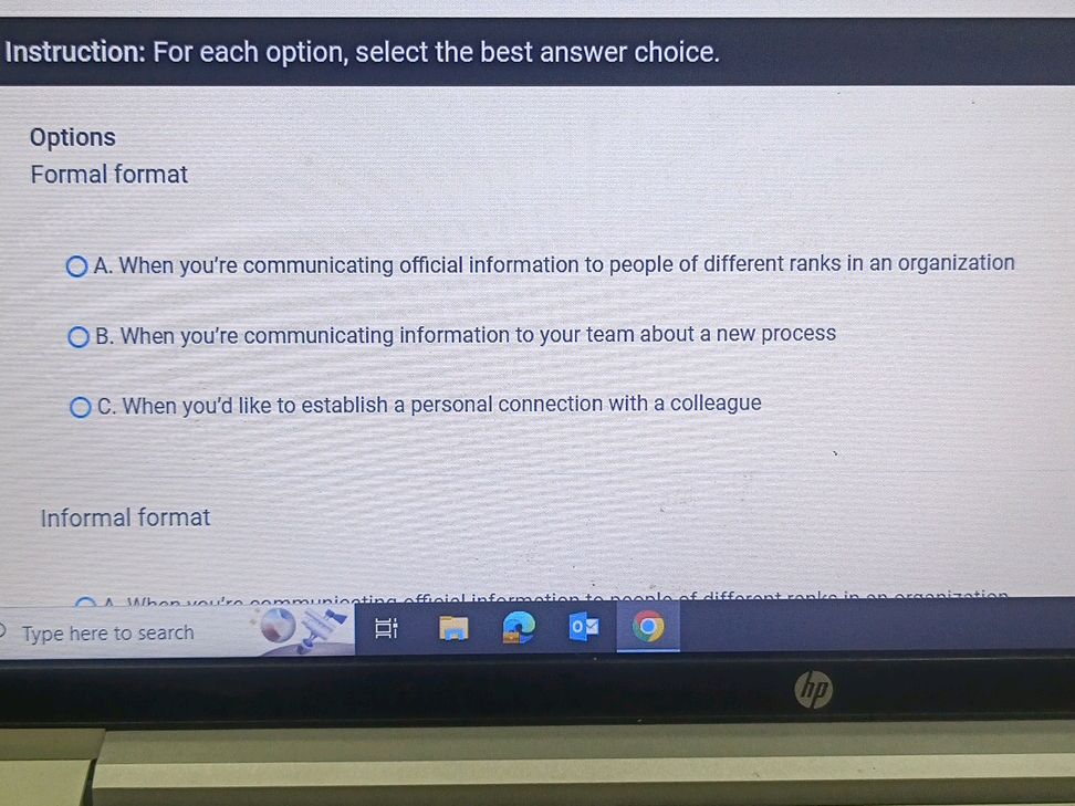 Instruction: For each option, select the | StudyX