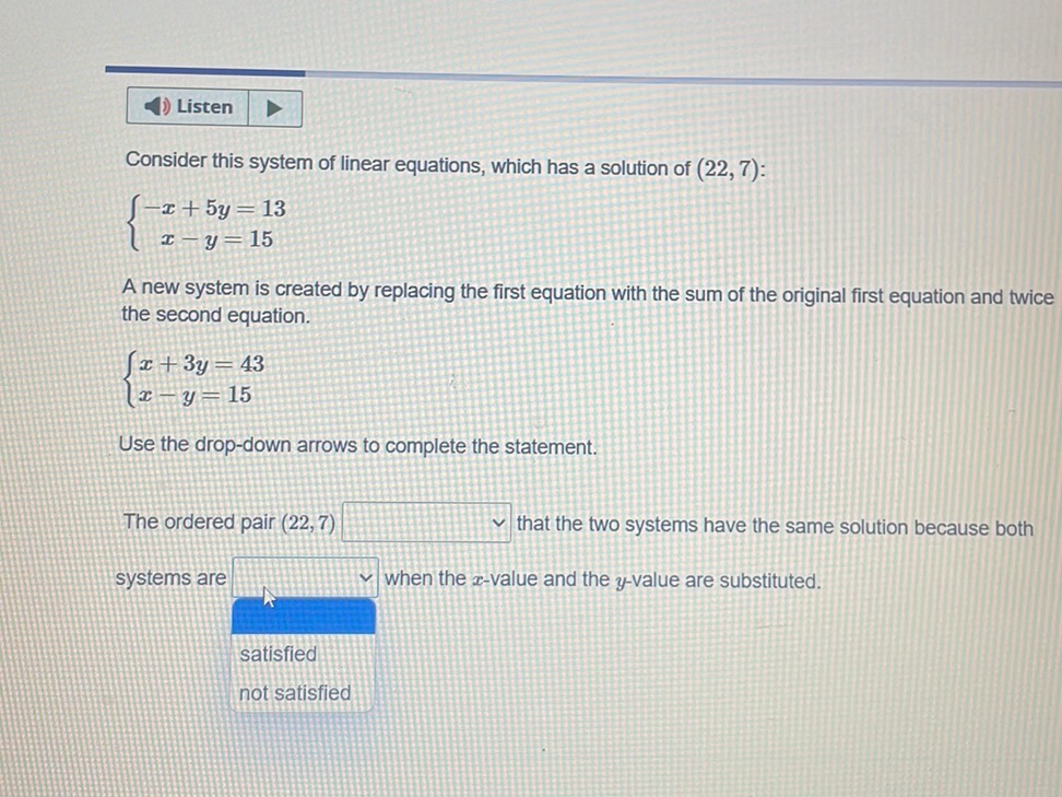 Consider this system of linear equations, | StudyX