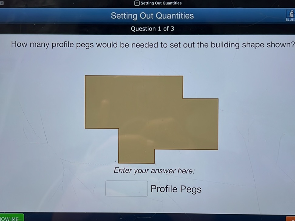 How many profile pegs would be needed to set