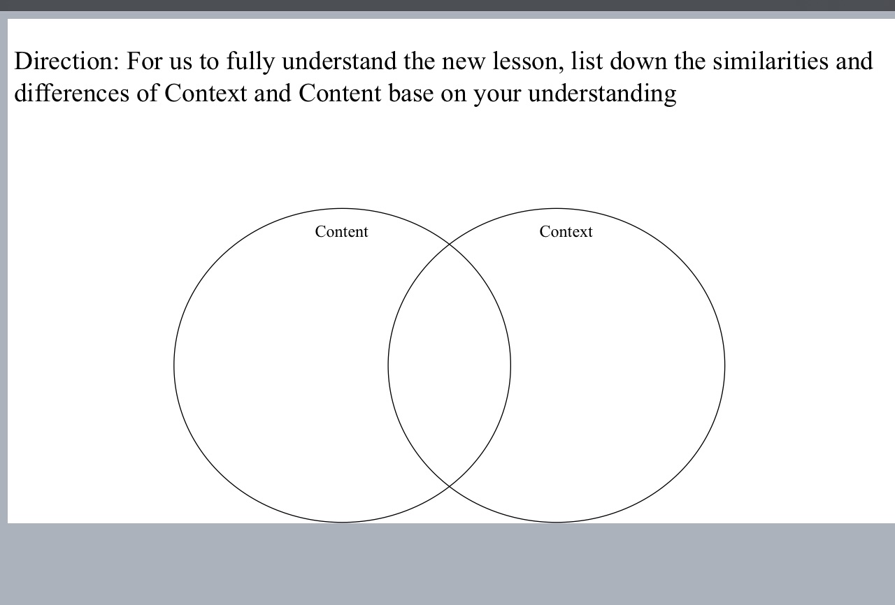 Direction: For us to fully understand the