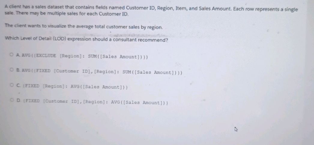 A client has a sales dataset that contains | StudyX