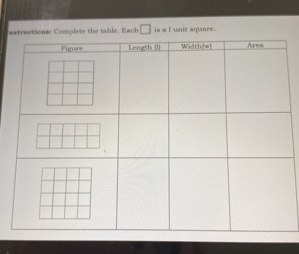 Instructions: Complete the table. Each is a | StudyX