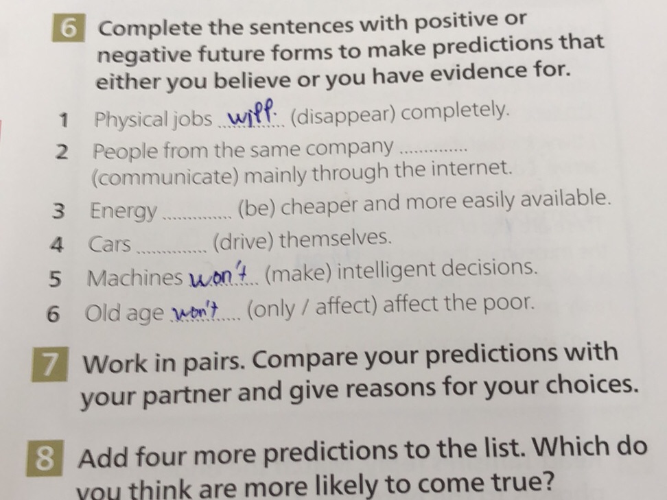 Complete the sentences with positive or | StudyX