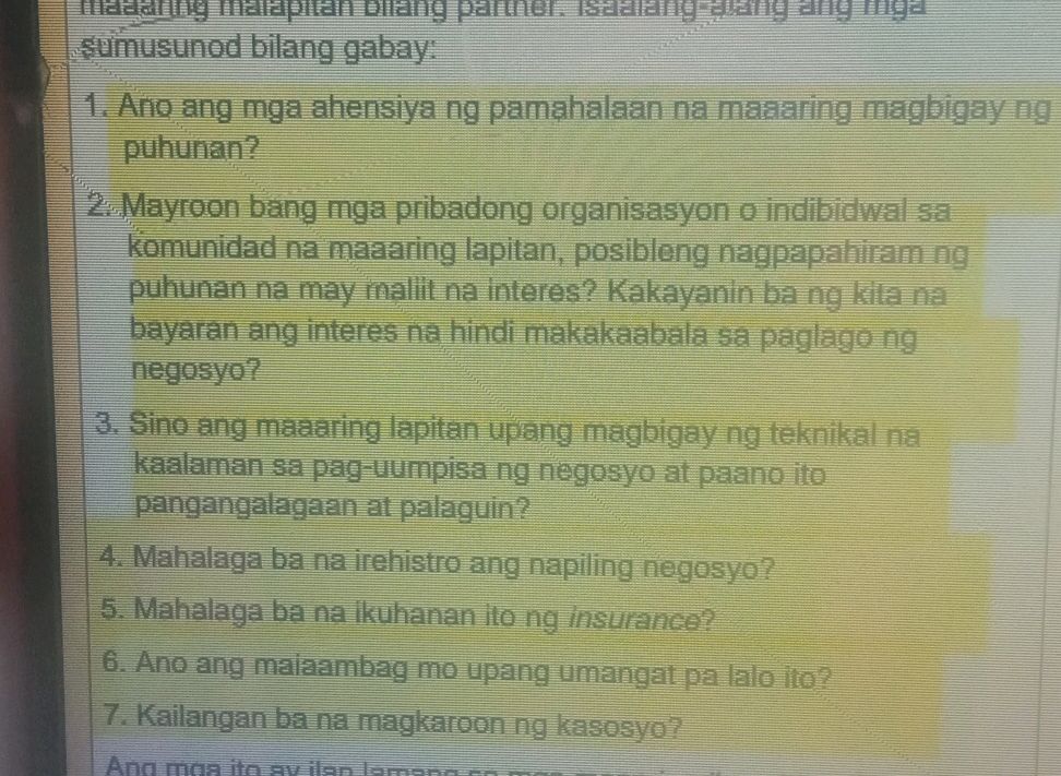1. Ano ang mga ahensiya ng pamahalaan na | StudyX