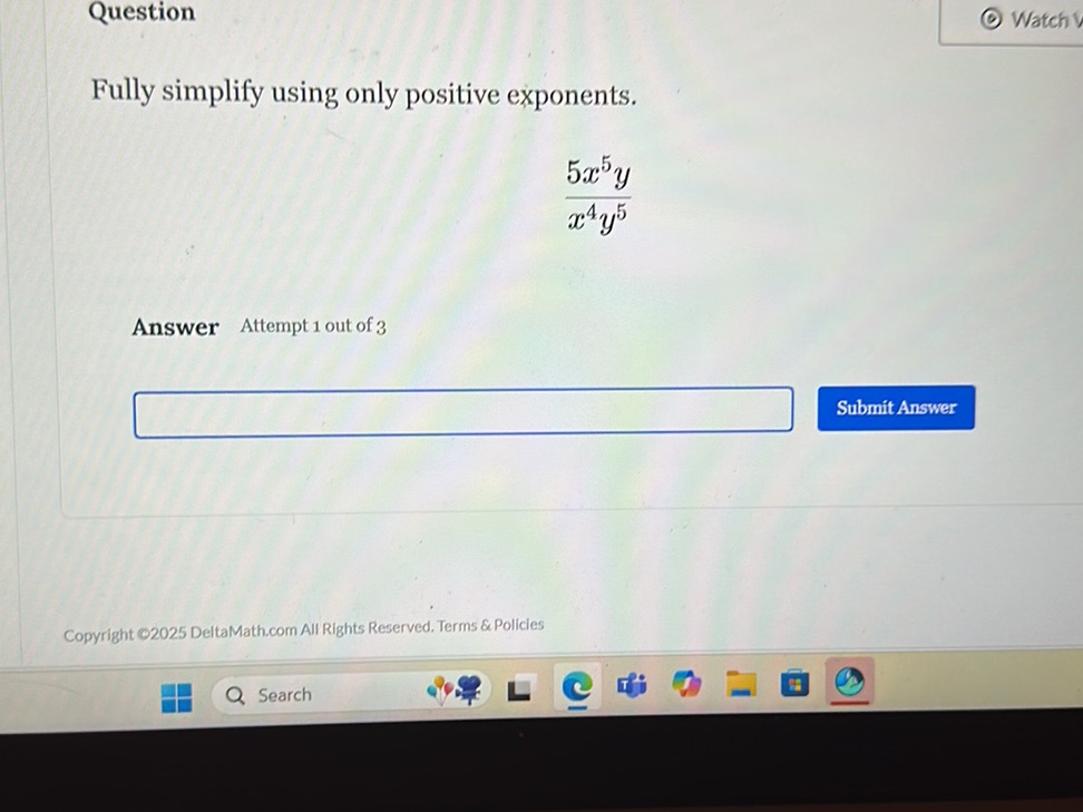 Fully simplify using only positive | StudyX