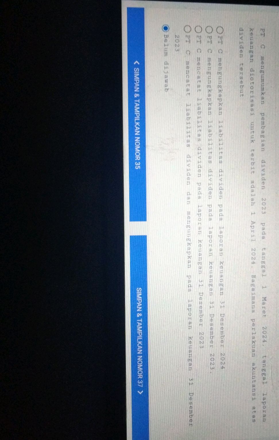 PT C mengumumkan pembagian dividen 2023 pada | StudyX