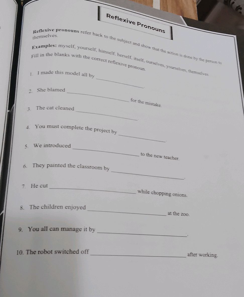 Reflexive Pronouns Reflexive pronouns refer | StudyX