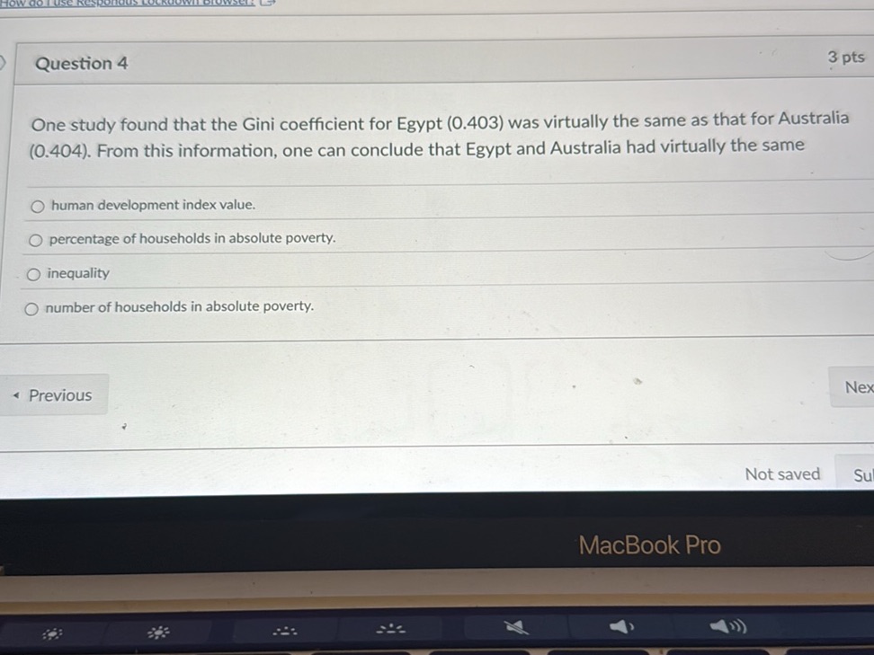 One study found that the Gini coefficient | StudyX