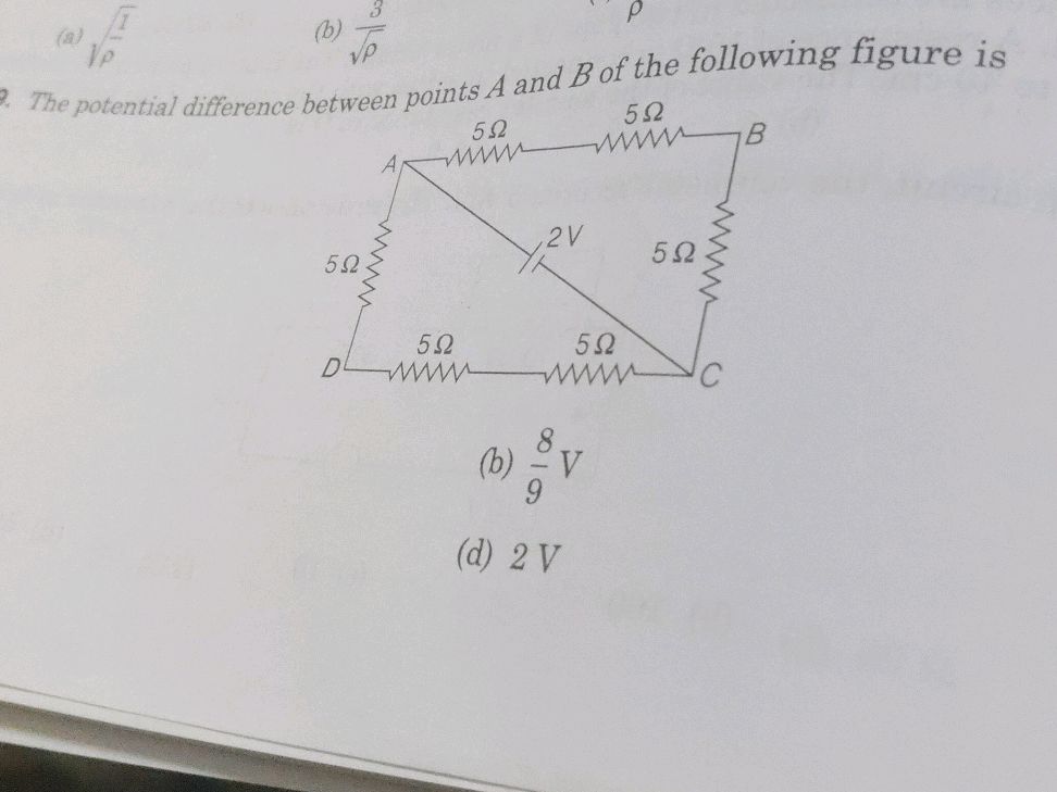 9. The potential difference between points A | StudyX