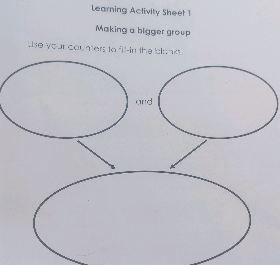 Use your counters to fill-in the blanks. and | StudyX