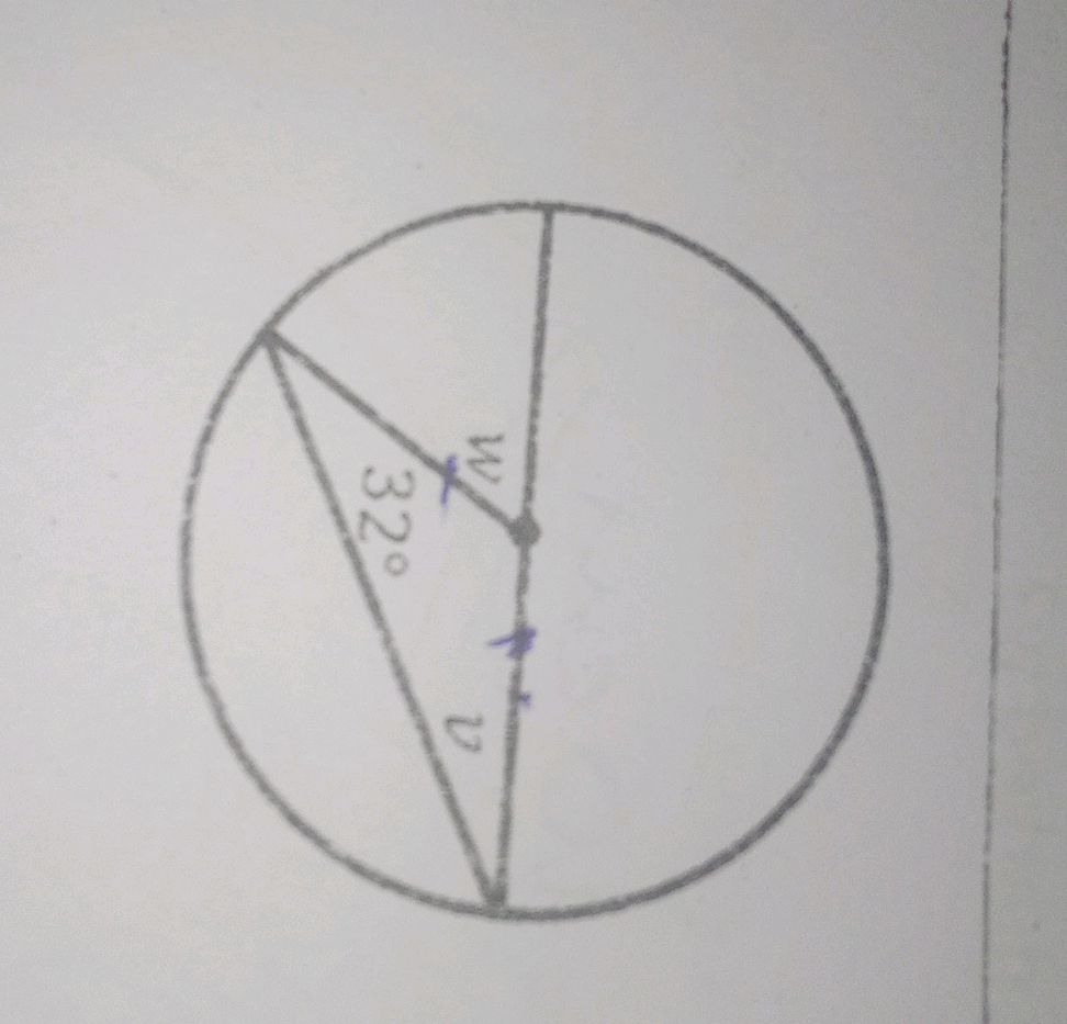 The image shows a circle with an inscribed