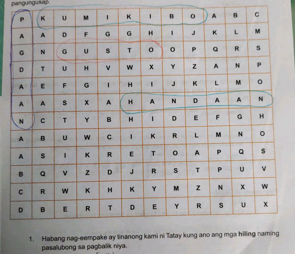 1. Habang nag-eempake ay tinanong kami ni | StudyX
