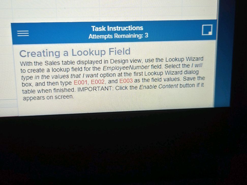 With the Sales table displayed in Design | StudyX