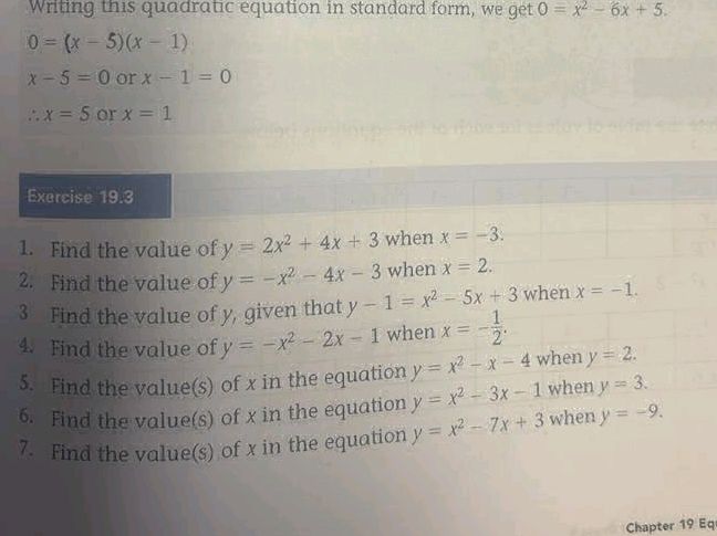 Find the value of $y = 2x^2 + 4x + 3$ when