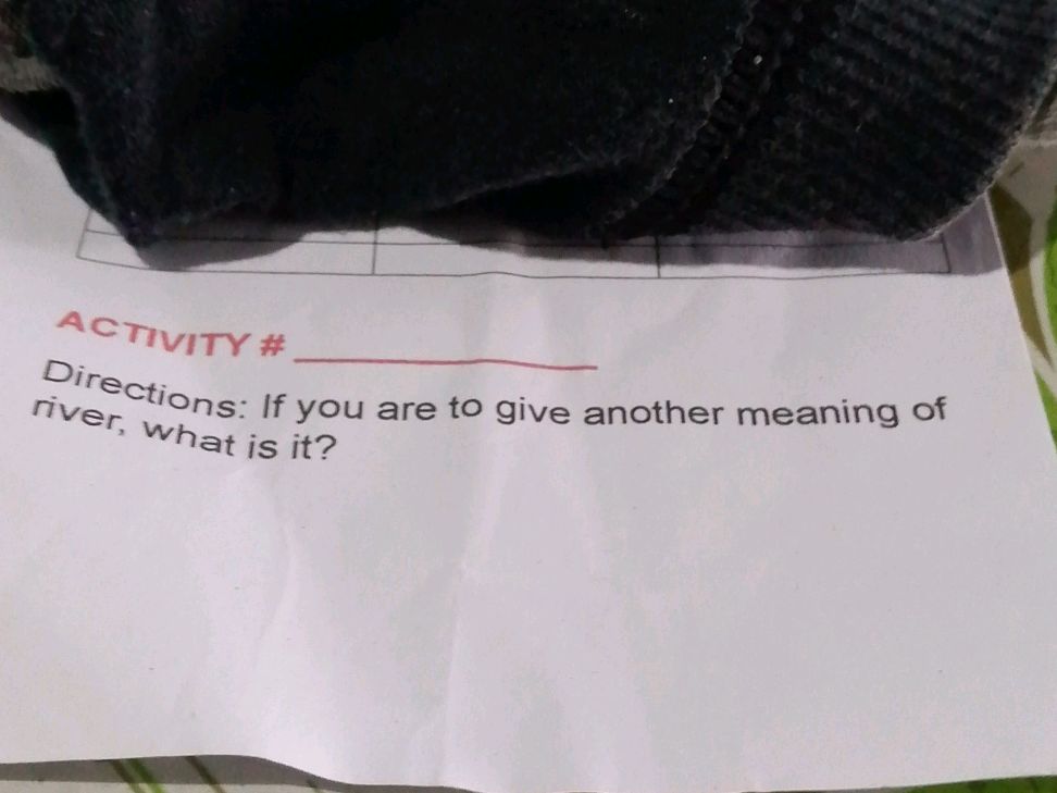 Directions: If you are to give another
