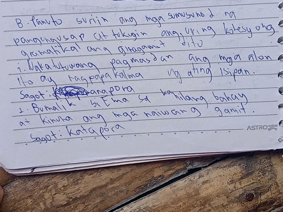 B. Panuto suriin ang mga sumusunod na | StudyX