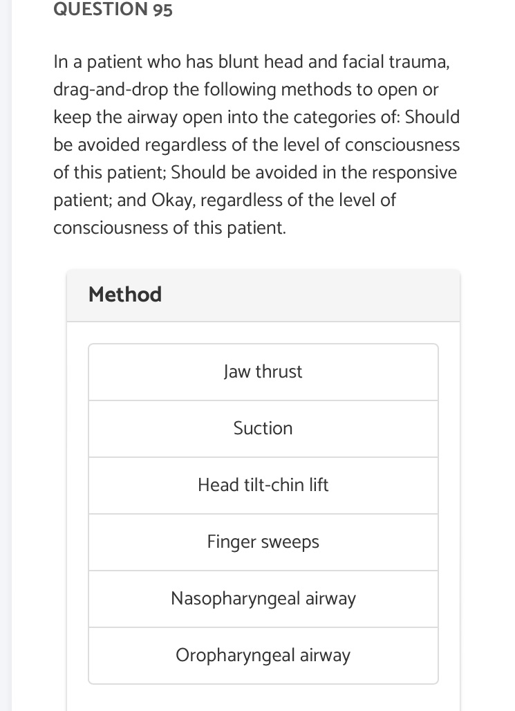 In a patient who has blunt head and facial | StudyX