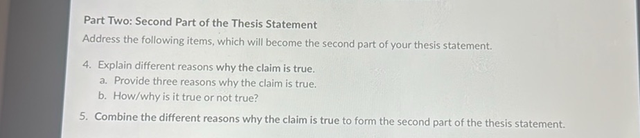 Part Two: Second Part of the Thesis