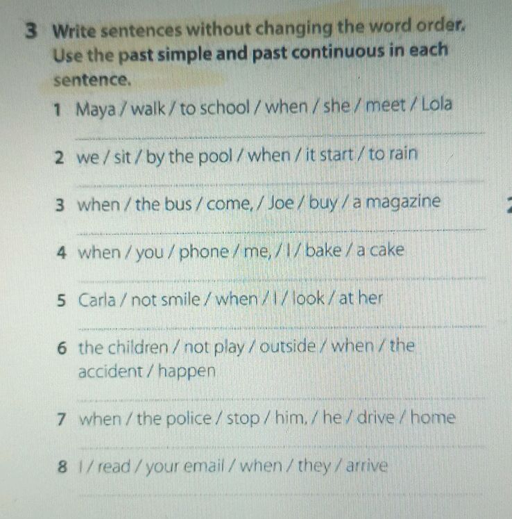 3 Write sentences without changing the word | StudyX