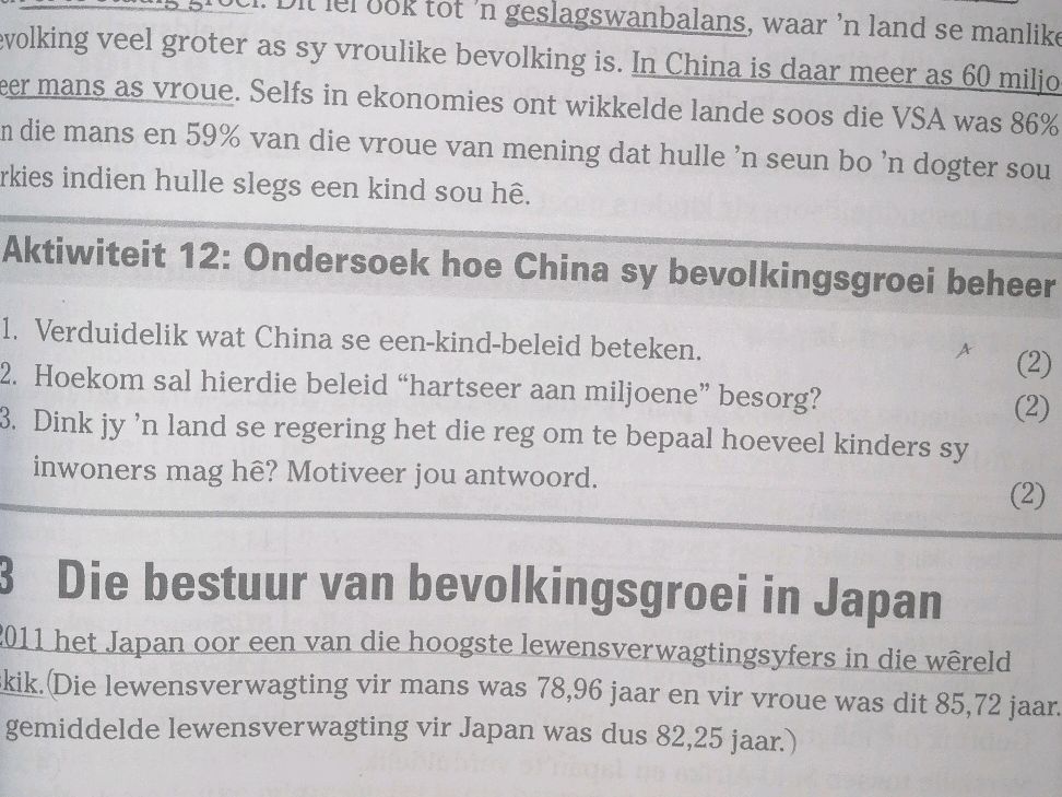Aktiwiteit 12: Ondersoek hoe China sy