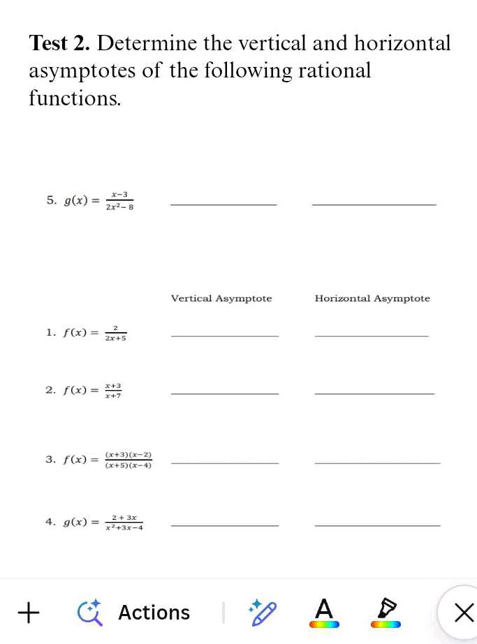 Test 2. Determine the vertical and | StudyX
