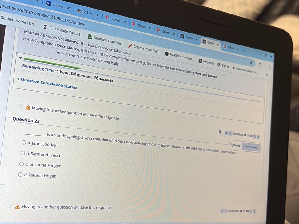 Question 23 _____ is an anthropologist who | StudyX