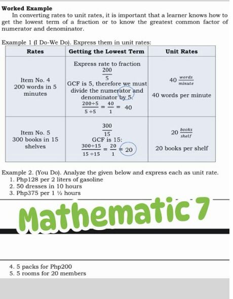 Example 1 (I Do-We Do). Express them in unit | StudyX