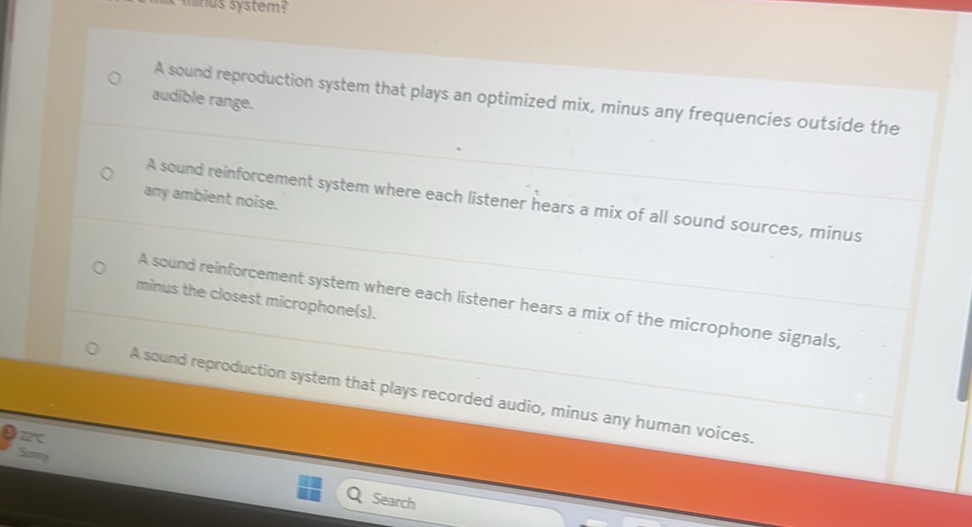 What is a mix-minus system? A sound
