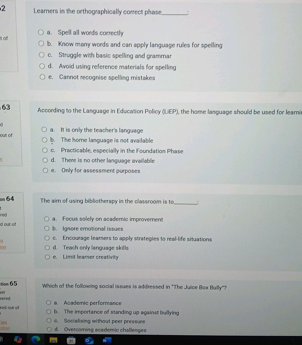 Learners in the orthographically correct | StudyX