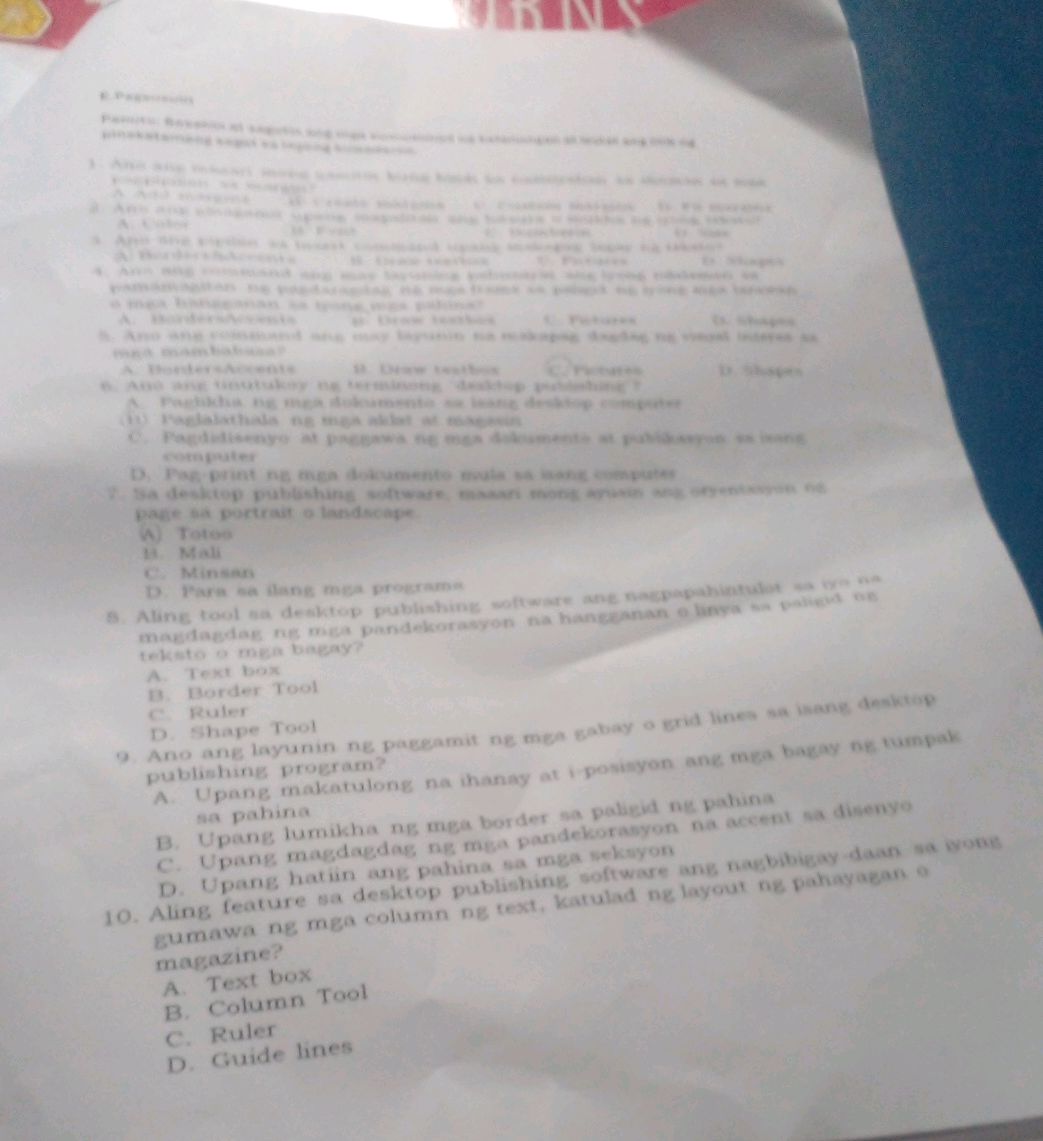 1. Ano ang 2. Ano ang 3. Ano ang 4. Ano | StudyX