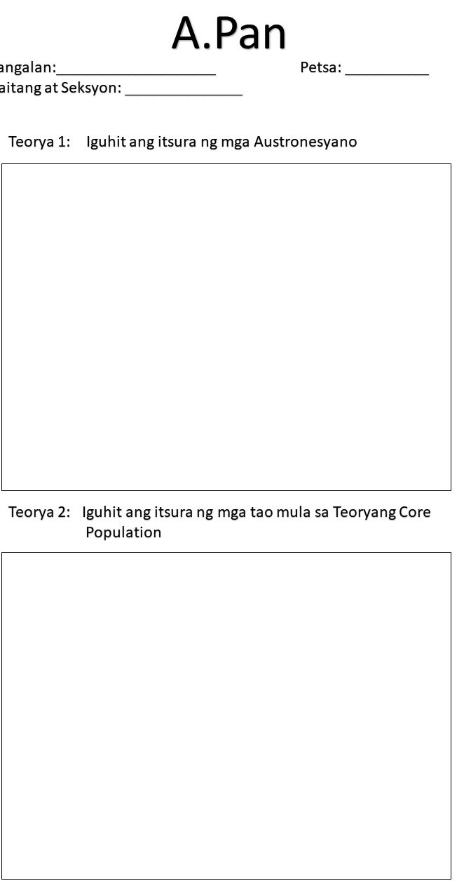 Teorya 1: Iguhit ang itsura ng mga | StudyX