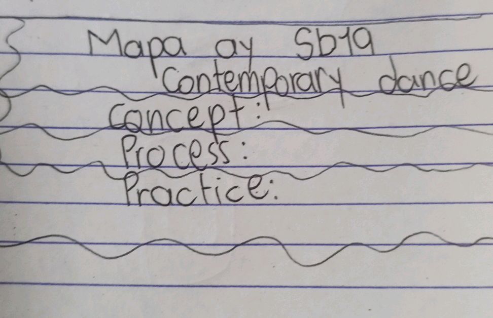 Mapa ay Sb19 Contemporary dance Concept: | StudyX